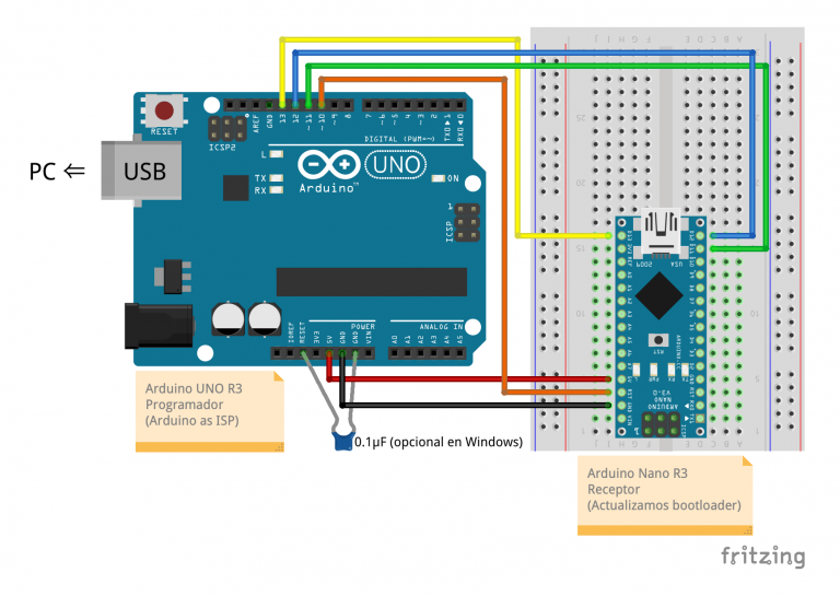 Cómo convertir un Arduino Nano a «old-bootloader» – ROBOteach